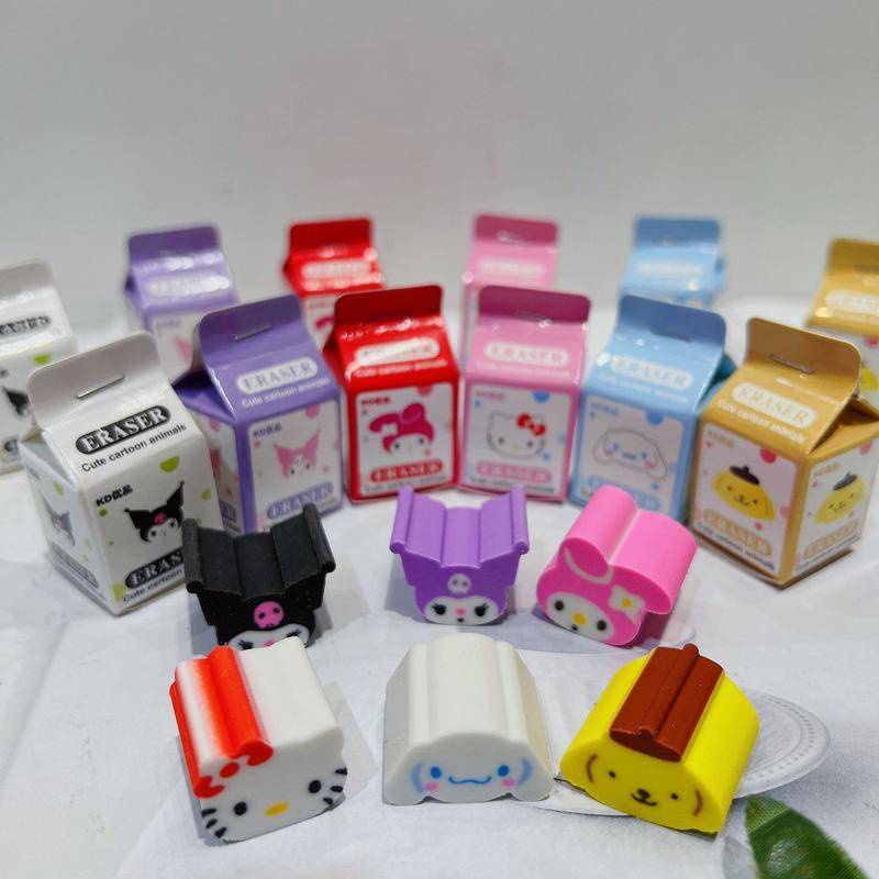 Sanrio Kawaii Cartoon Eraser Mymelody Kuromi Cinnamoroll Animal Shape ...