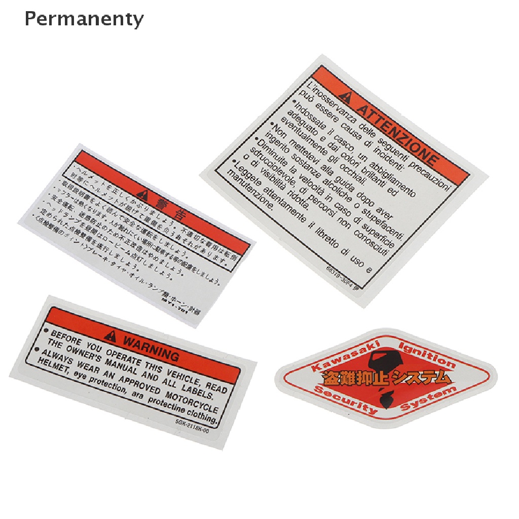 [Permanenty] 4PCS Motorcycle Decals Fuel Tank Cap Sign Decal Warning ...
