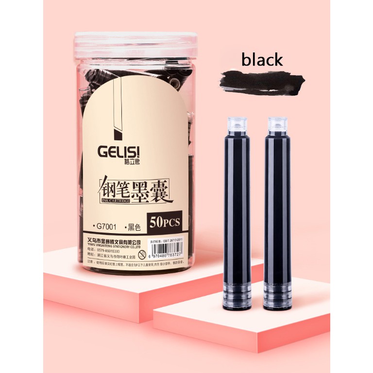 Refillable Fountain Pen Set Replacable ink case 0.38 mm writing School ...