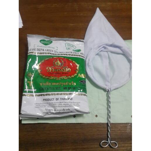 Thai tea Number One Brand Cha Tramue 200 gr + tea Filter | Shopee ...