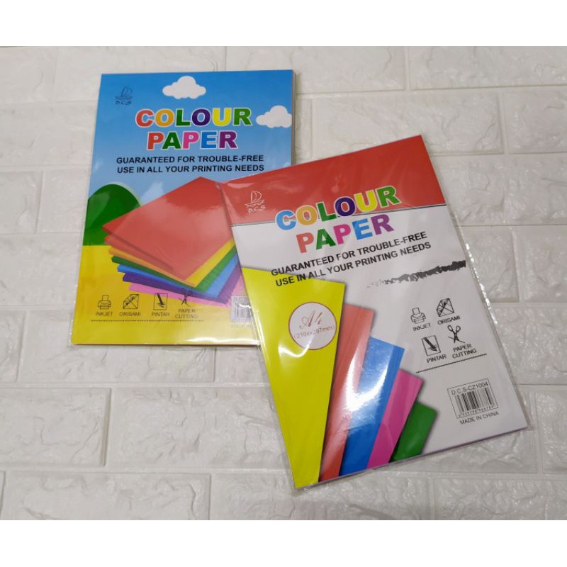 100sheets/pack COLOUR PAPER (Assorted Color) | Shopee Philippines