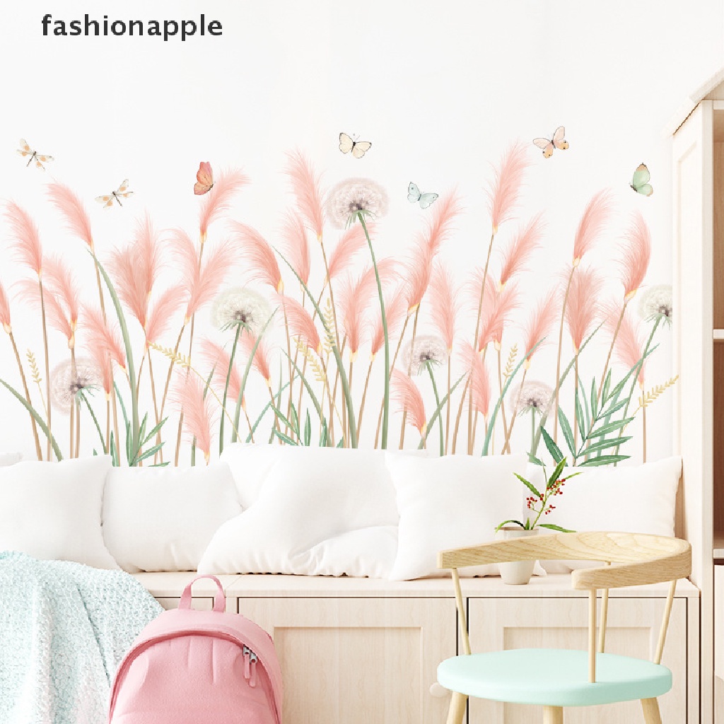 FAPH Reed Flower Dandelion Bedside Baseboard Sticker House Bedroom ...