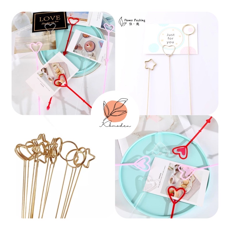 Stick Card Gold - PLASTIC Stick Card Stick Card Holder Stick Flower ...