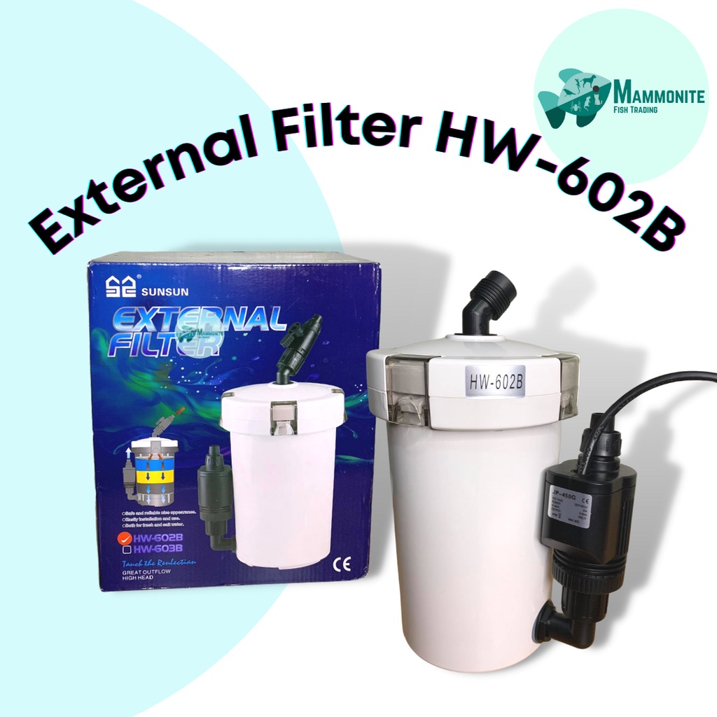 Sunsun External Filter HW-602B Canister With Pump 6 Watts 400L/H For ...