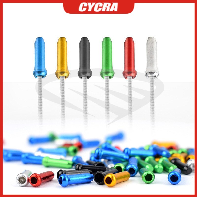 50 Pcs Bike Bicycle Brake Shifter Aluminum Inner Cable Tips Crimps ...