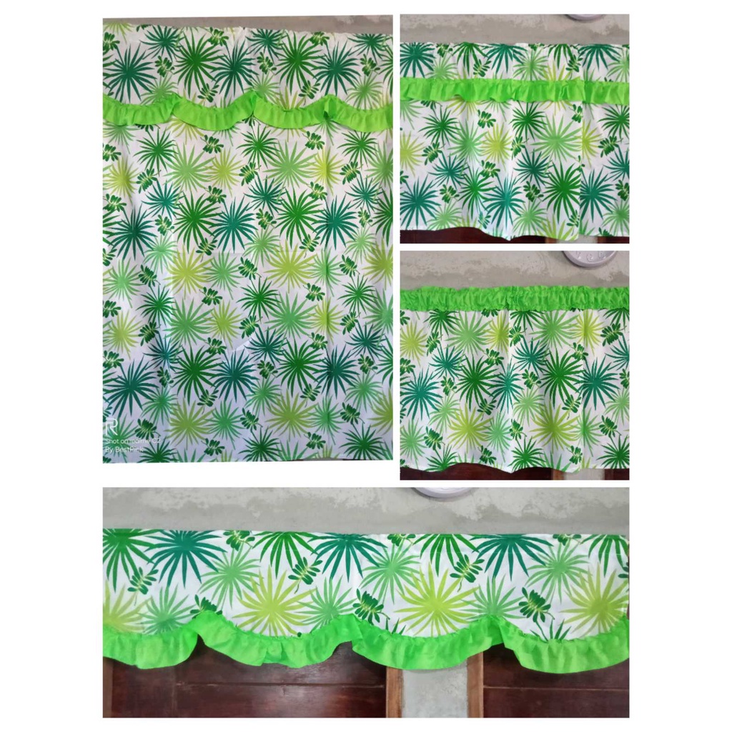 GreenPlantita LeavesDoor/Window Lababo/Valancer Curtain | Shopee ...