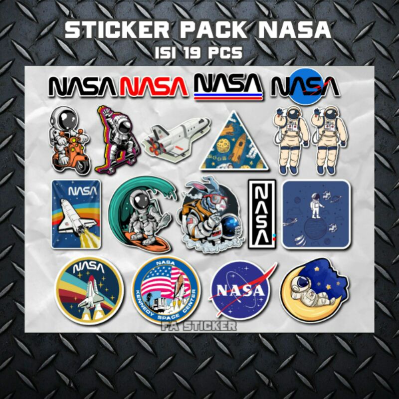 HP NASA Pack Stickers Aesthetic Motorcycle Stickers Helmet Stickers ...