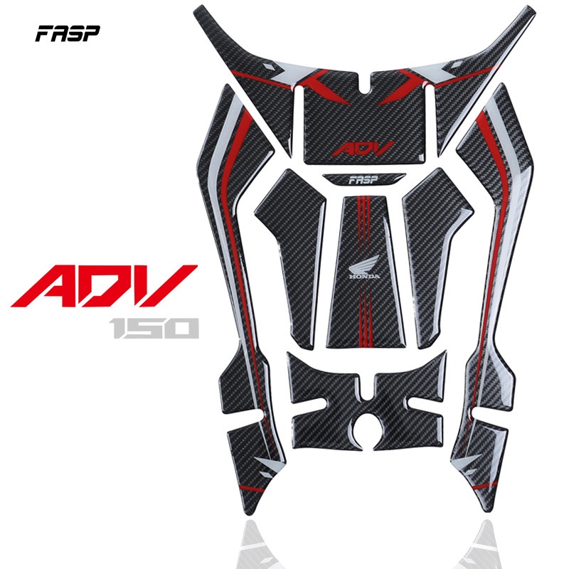 Honda ADV Tank Pad For Motorcycle ADV 150 5D Carbon Fiber Fuel Tank Pad ...