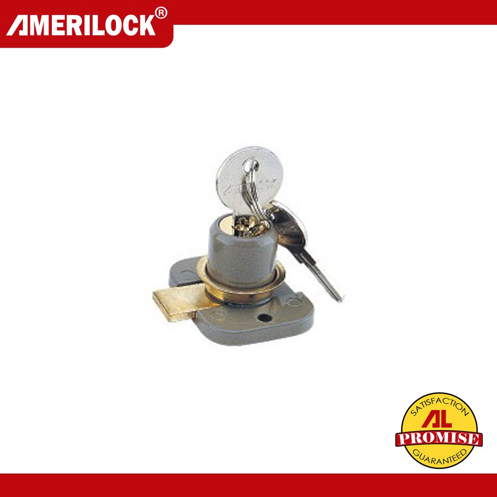 AMERILOCK Cabinet Lock with Key (Stainless Steel, Brass Plated) Heavy ...