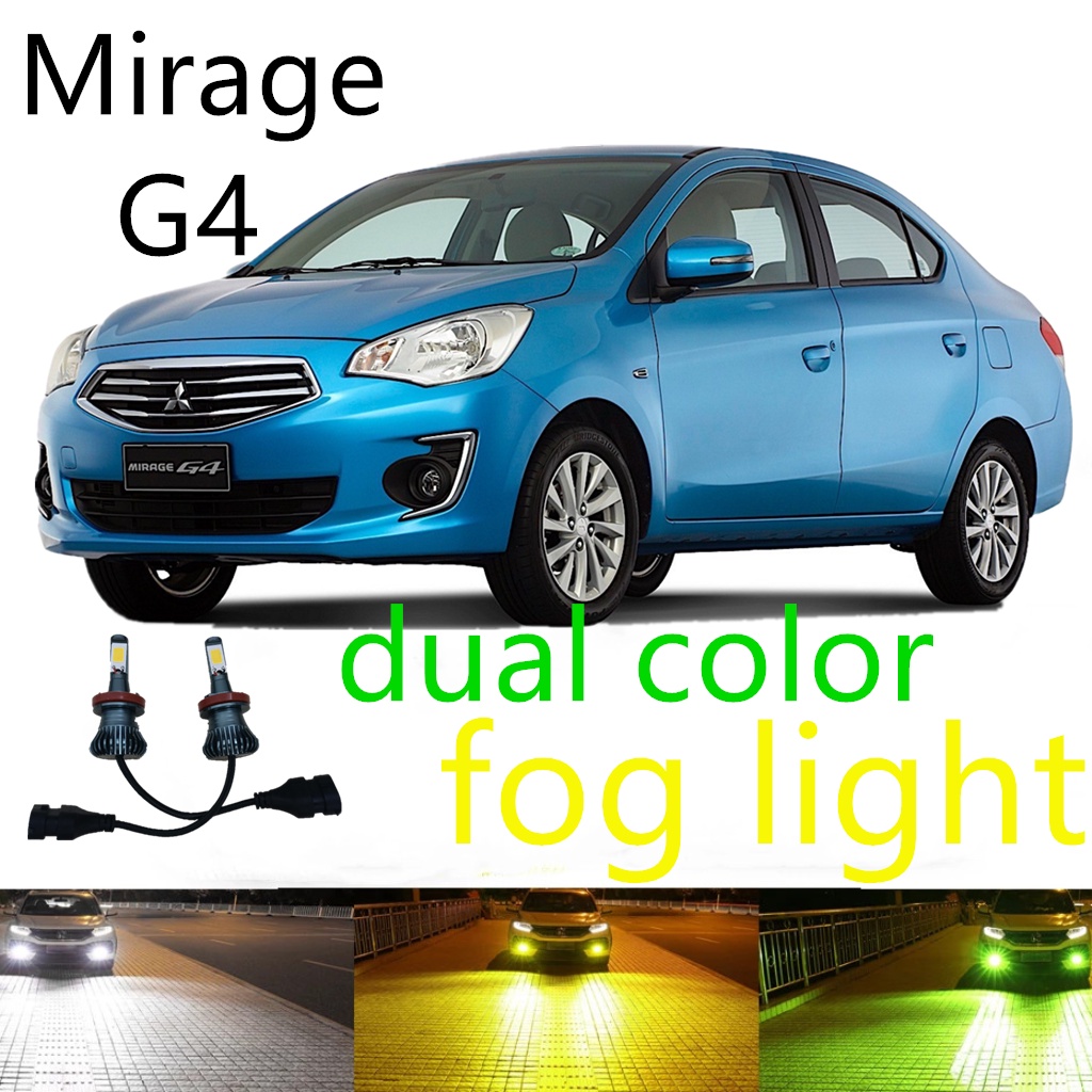2PCS dual color Fog Lamp for Mitsubishi Mirage G4 2017-2020 White ...