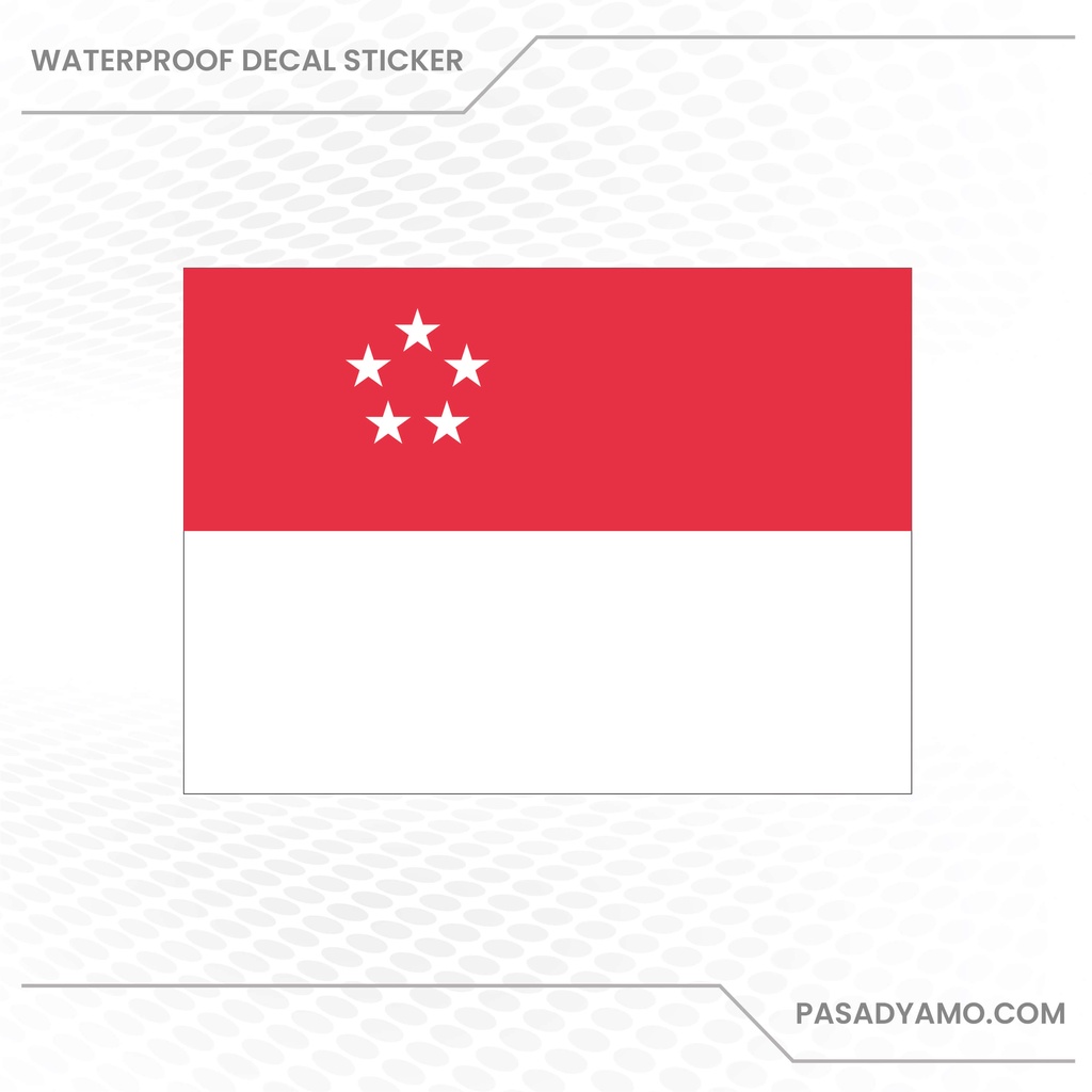 Singapore Flag OFW Decal Sticker for Cars Motorcycles Laptops ...