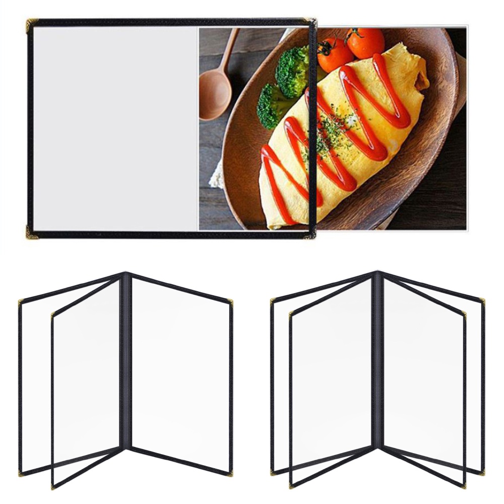 Menu Cover Cook Book Transparent Holder 3/4Page A4 Size Restaurant Cafe ...