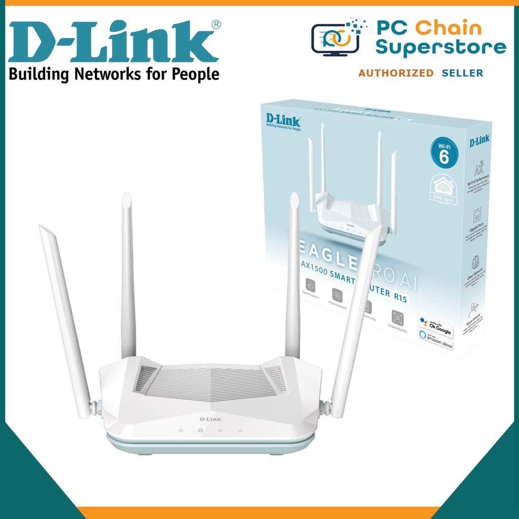 D-Link Eagle PRO AI AX1500 Smart Router R15 - Dual Band WiFI6 | Ai ...