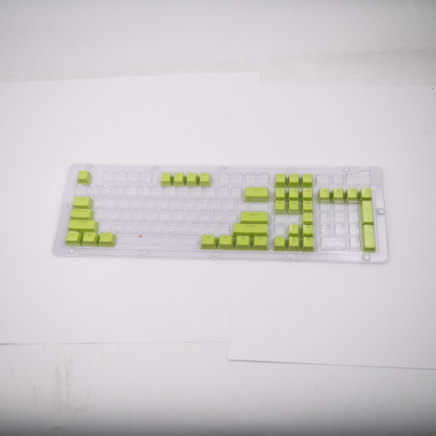 Two-color ABS transparent key cap keyboard special color personality 87 ...