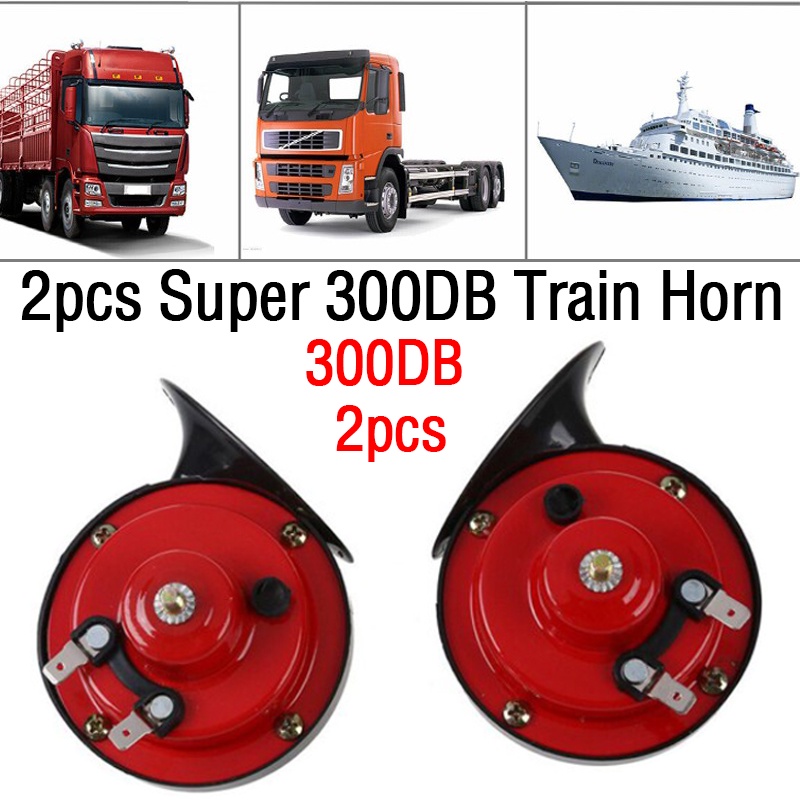 2pcs Super 300DB Train Horn for Trucks Car Styling 12V Electric Snail ...