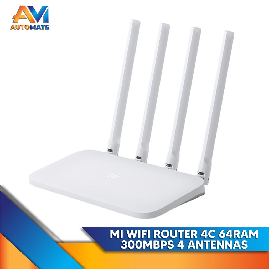 Mi WIFI Router 4C 64 RAM 802.11 b/g/n 2.4G 300Mbps 4 Antennas Smart APP ...