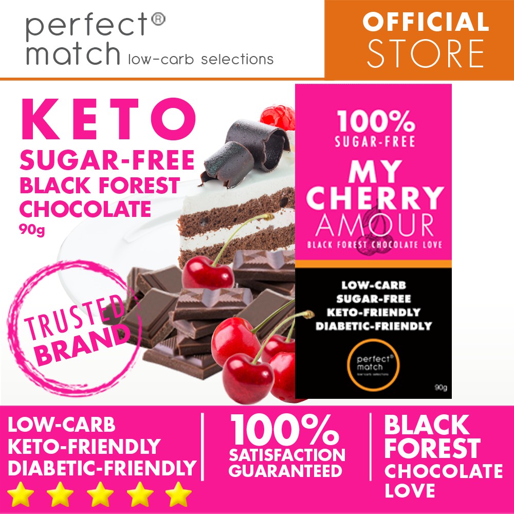 PerfectMatch Low-carb® l Keto Sugar-Free Chocolate Black Forest l My ...