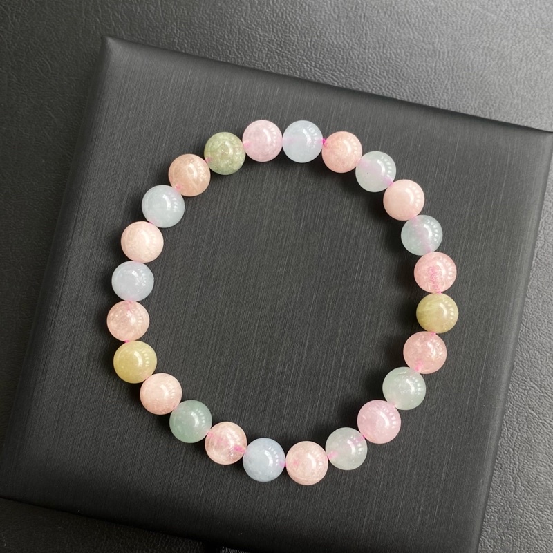 Beryl Genuine Stone Bangle (Beryl Morganite) 6mm And 8mm | Shopee ...