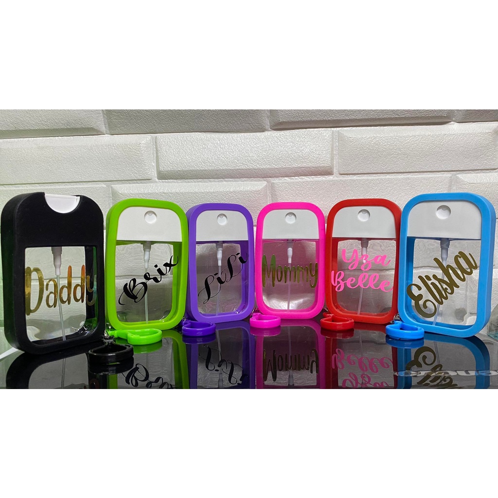 Personalized Refillable Spray Bottle Sprayer With Silicon & KeyChain ...