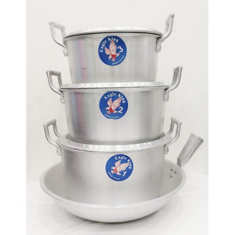 Eagle king kaldero set 3pc kaldero and 1pc kawali | Shopee Philippines