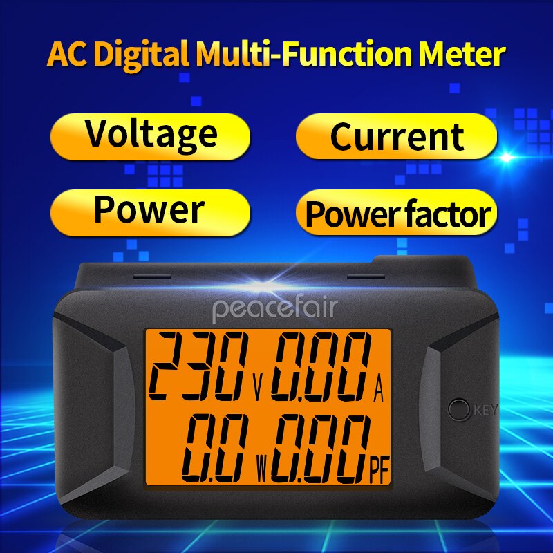 PZEM-028 AC 40-400V 100A Digital Multimeter Voltage Current Power Meter ...