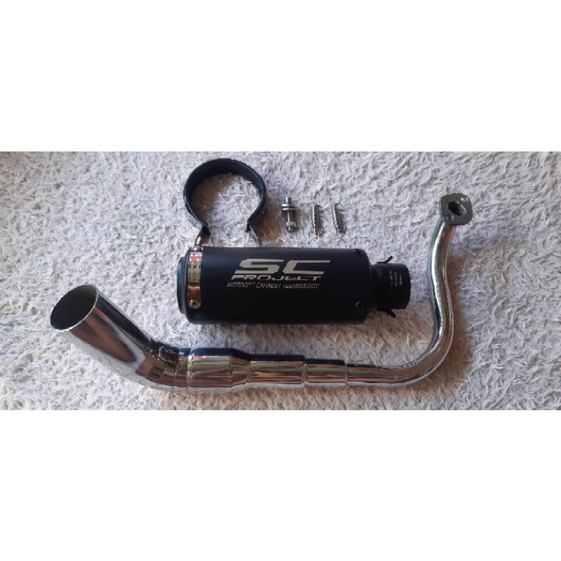 HONDA CLICK 125/150 SC PROJECT / AKRAPOVIC DUAL HOLE MUFFLER SET ( FULL ...
