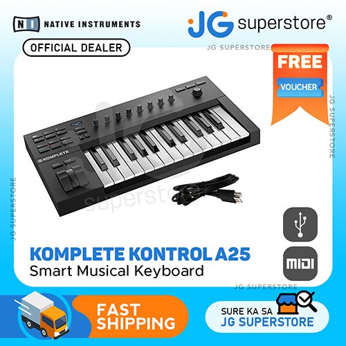 Native Instruments Komplete Kontrol A25 25 Key Smart Piano Keyboard ...