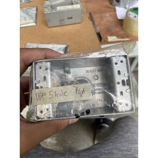 FSB FSBOX Weatherproof Box Rectangular Metal Utility Box (3,4&5 holes ...