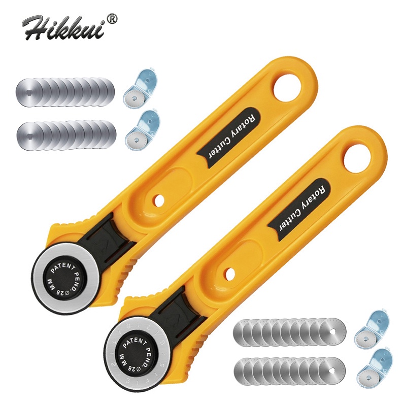 28mm Leather Rotary Cutter Set Straight Handle with 20 Pcs Roller Wheel ...