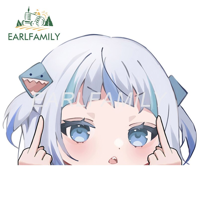 EARLFAMILY for Gawr Gura Hololive Car Stickers Motorcycle Decal Caravan ...
