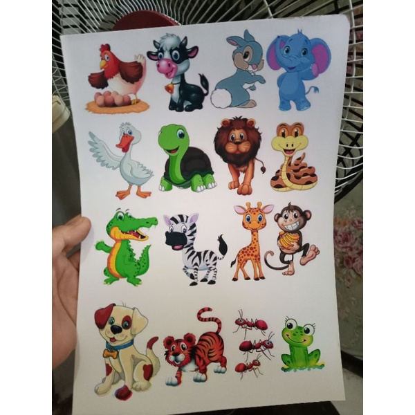 A4 Size Cute Animal Stickers | Shopee Philippines