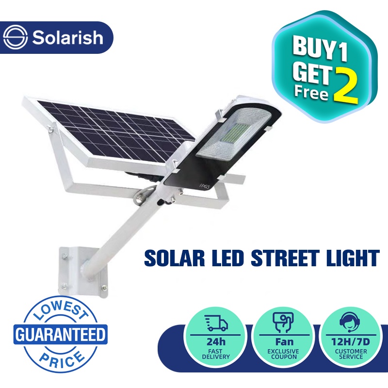 Solarish Solar LED street light-100W[buy 1 get 2] | Shopee Philippines