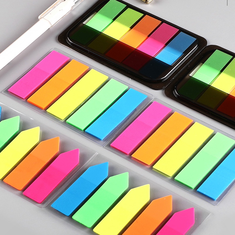 100 Sheets Colorful Translucent Classification Index Note Paper ...