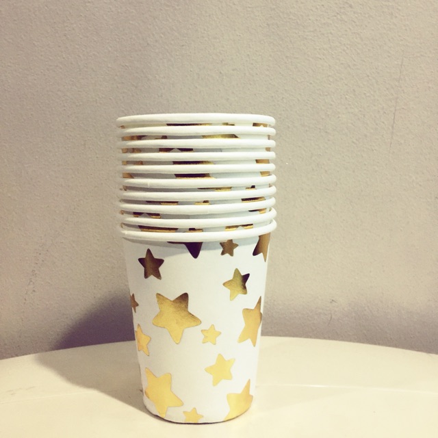Gold star paper cups (10 pcs/pack) | Shopee Philippines