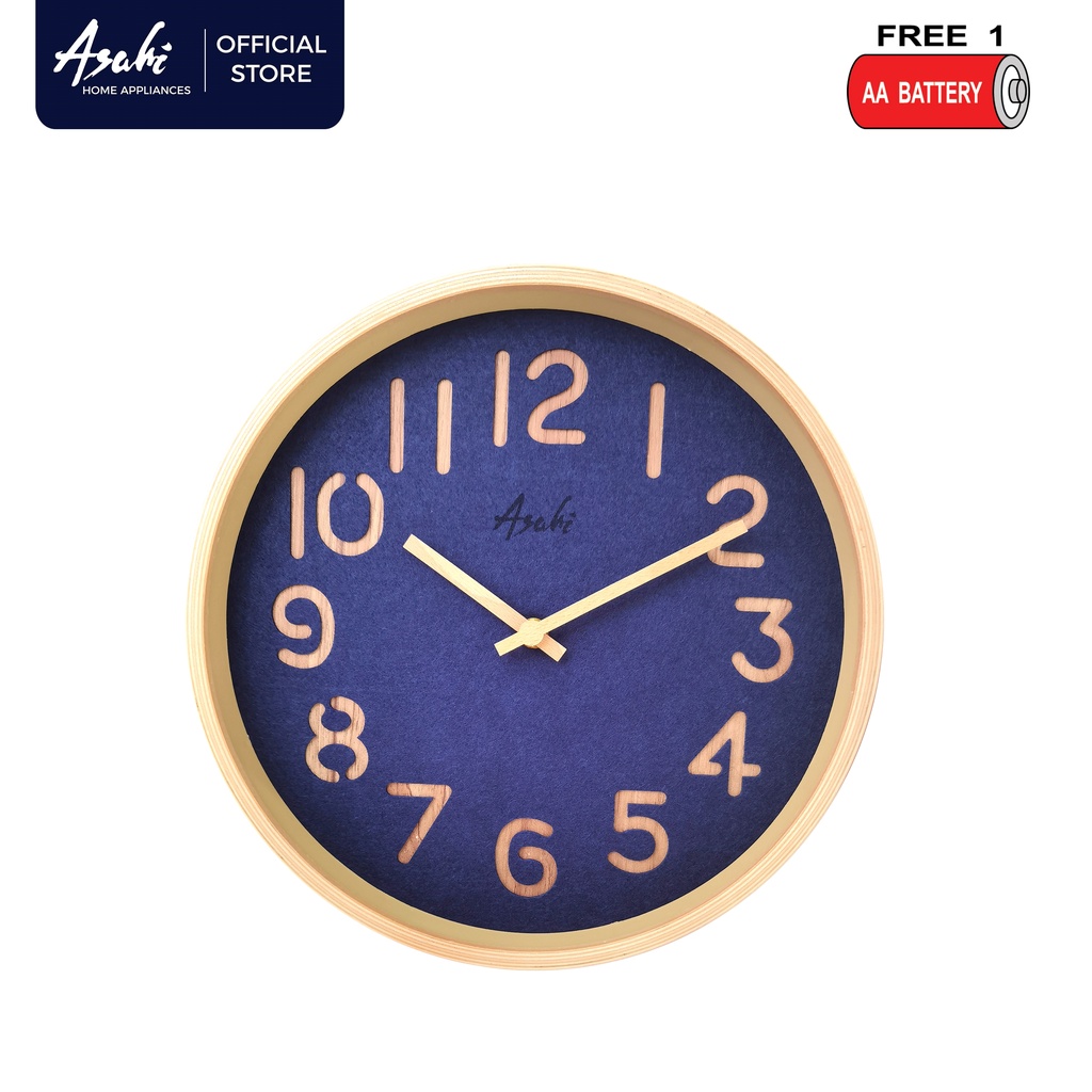 Asahi W 7016 Round Wall Clock 12 Inches | Shopee Philippines