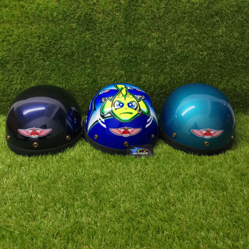 MHR RACING HALF HELMET SEPARUH WITH VISOR HELMET STENG TURTLE CAP ...
