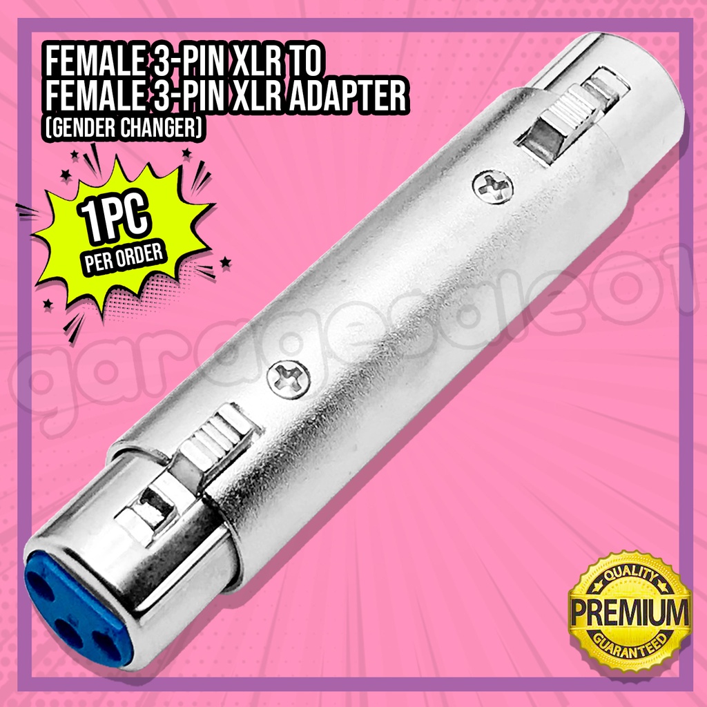 XLR 3-Pin Female to Female Coupler Mic Microphone Audio Adapter Gender ... XLR 3-Pin Female to Female Coupler Mic Microphone Audio Adapter Gender ...