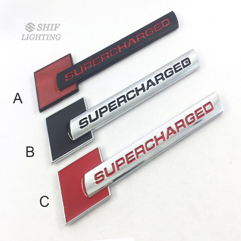 1 x Metal SUPERCHARGED Emblem Badge Sticker Decal For Audi | Shopee ...