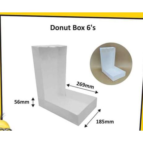 5 pcs DOUGHNUT BOXES fit for half dozen or 6s / DONUT BOX (Fit for 6pcs of Donuts) | Shopee ...