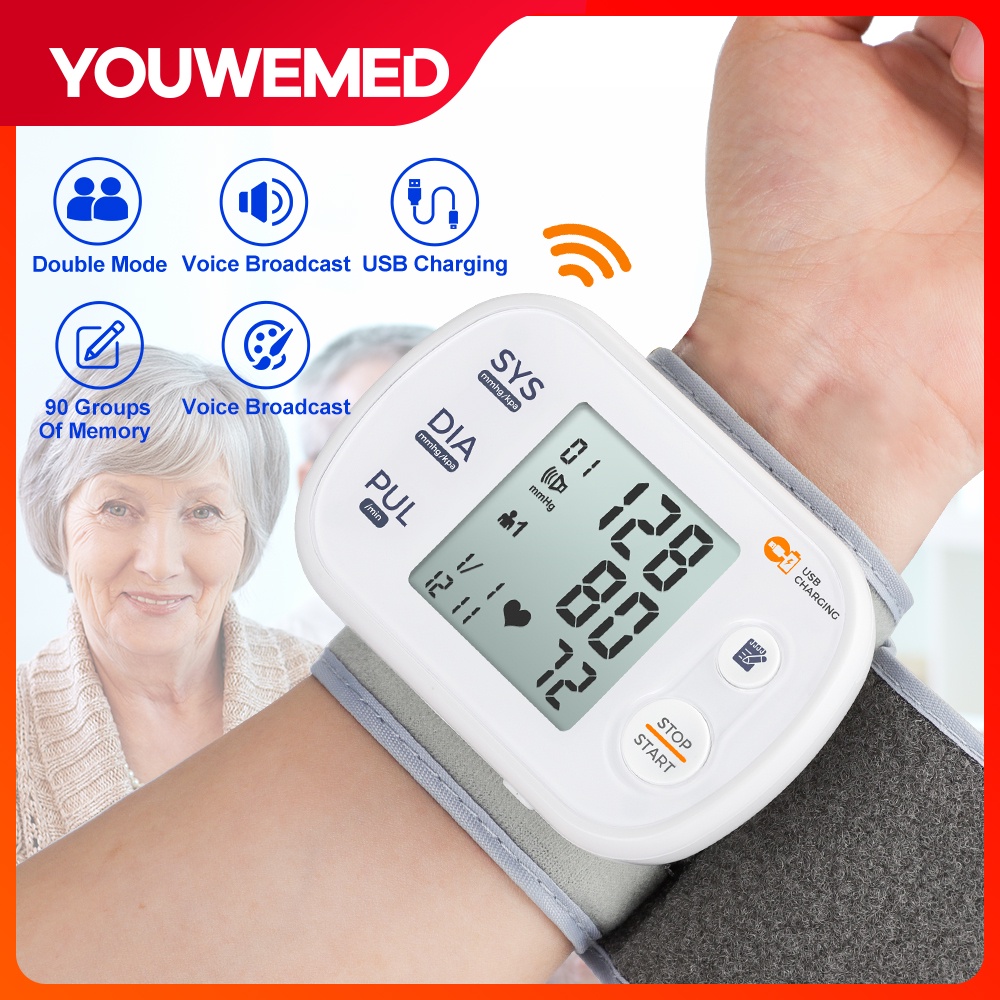 Rechargeable High Blood Pressure Monitor Digital sphygmomanometer BP ...
