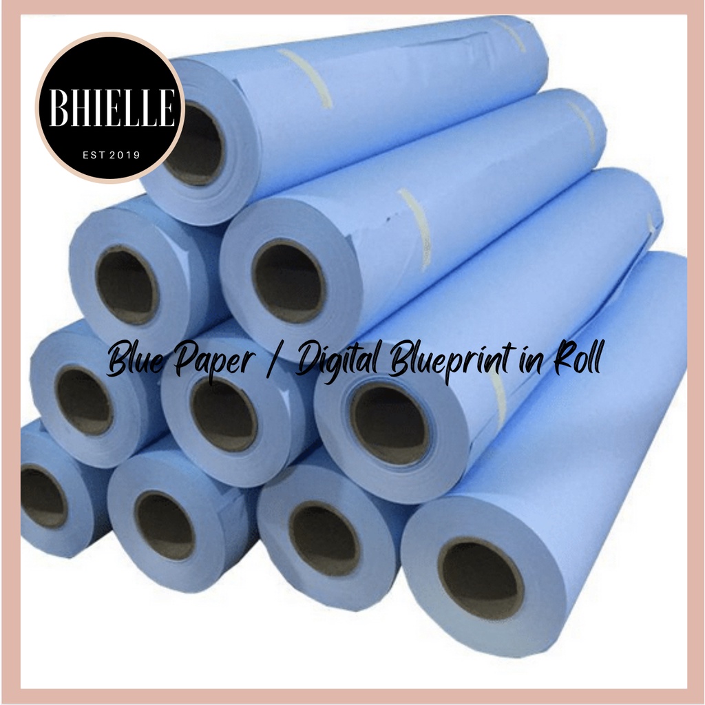 DIAMANT Blue Paper / Digital Blue print paper in ROLL | Shopee Philippines