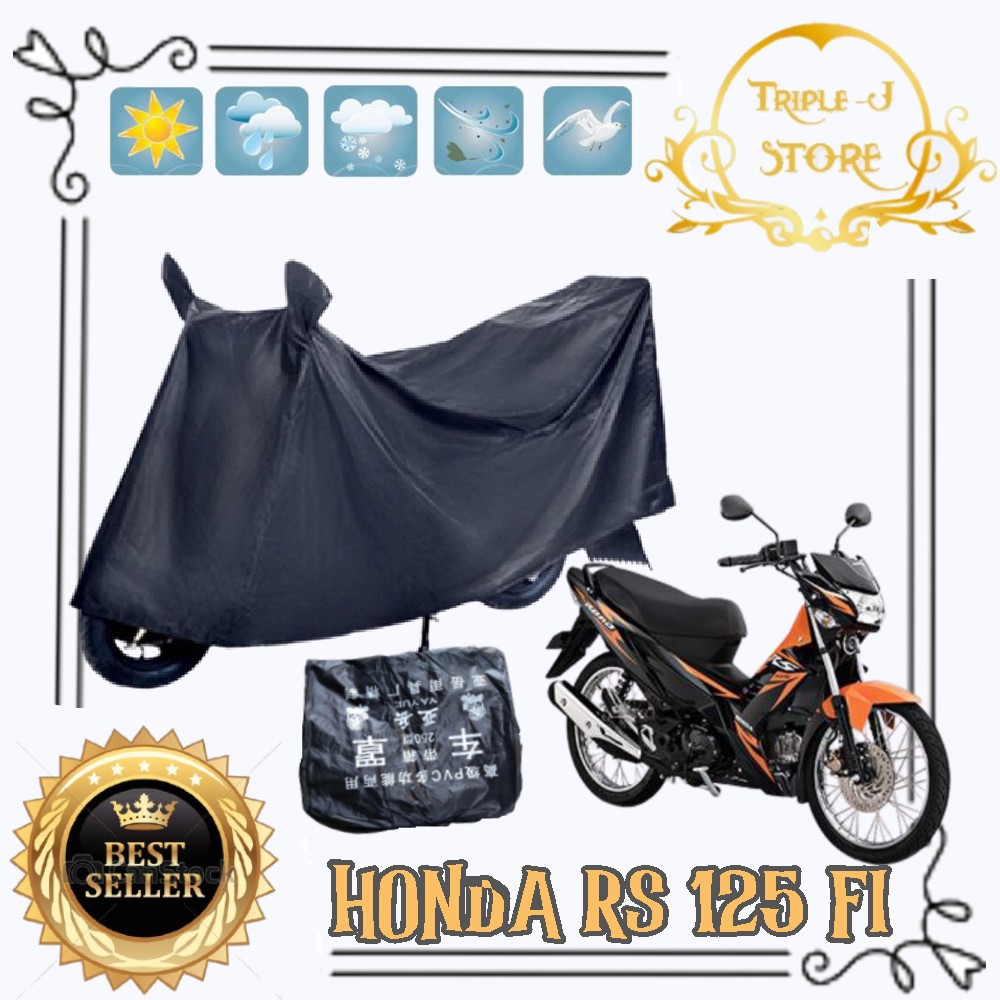 3J Waterproof Motorcycle Cover For HONDA RS 125 FI Outdoor Protection ...