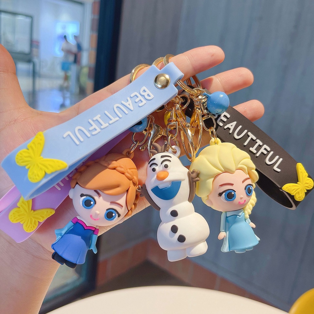 Cartoon Frozen Series Keychain Female Cute Car Key Pendant Elsa Anna ...