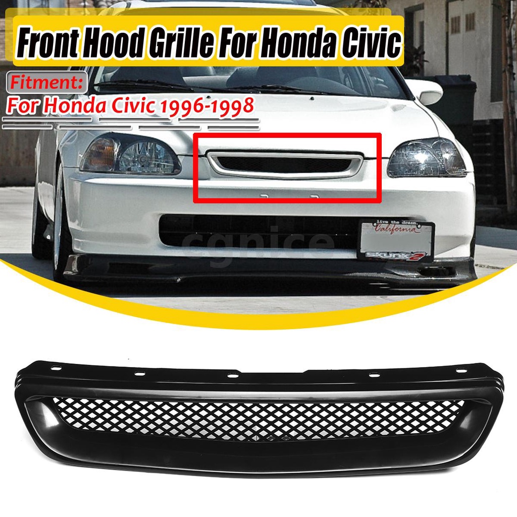For Honda Civic 1996-1998 JDM Front Hood Grill Grille ABS | Shopee ...