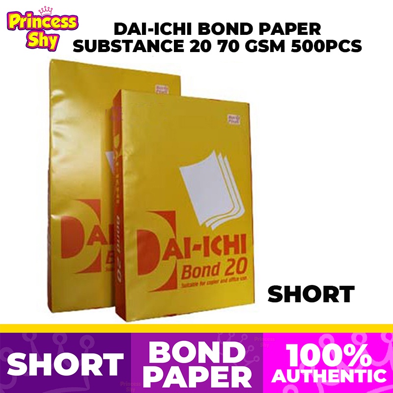 Dai-ichi Short / Long / A4 Bond Paper Substance 20 70 GSM 500pcs ...
