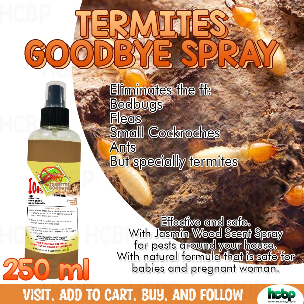 Termites Goodbye Spray 250ml Natural Termites Killer Pamatay Anay with ...