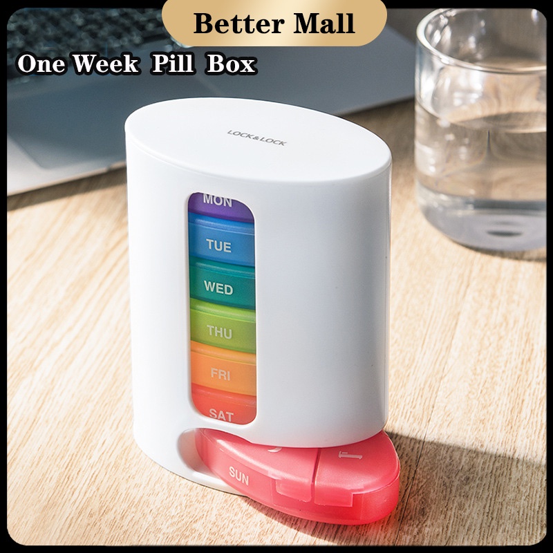 One Week Pill Box 7-Layer Small Pill Case Pill Storage Box Portable ...