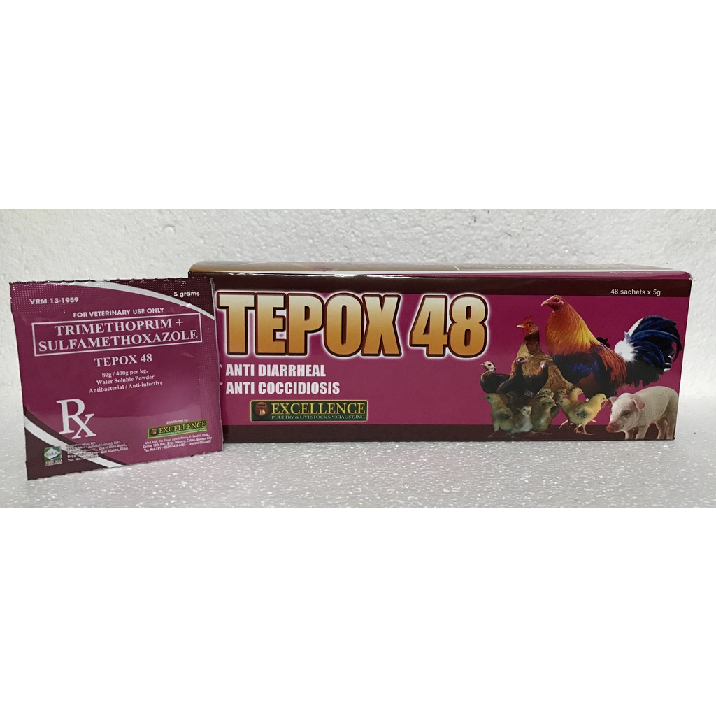 TEPOX 48 5GRAMS - ANTI DIARRHEAL / ANTI COCCIDIOSIS (Sold per sachet ...
