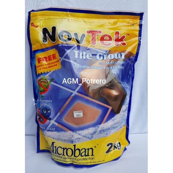 NOVTEK TILE GROUT VIGAN RED ( 2 Kg PER PACK ) | Shopee Philippines