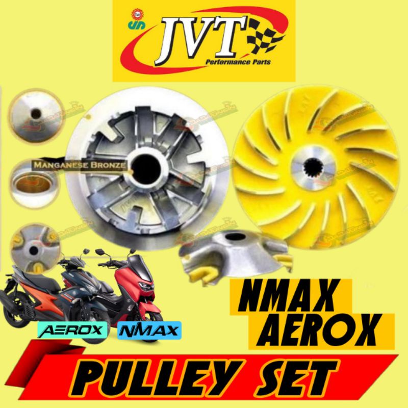 JVT PULLEY SET WITH BACKPLATE AND SLIDER PIECE INCLUDED for Yamaha Nmax and Yamaha Aerox ...